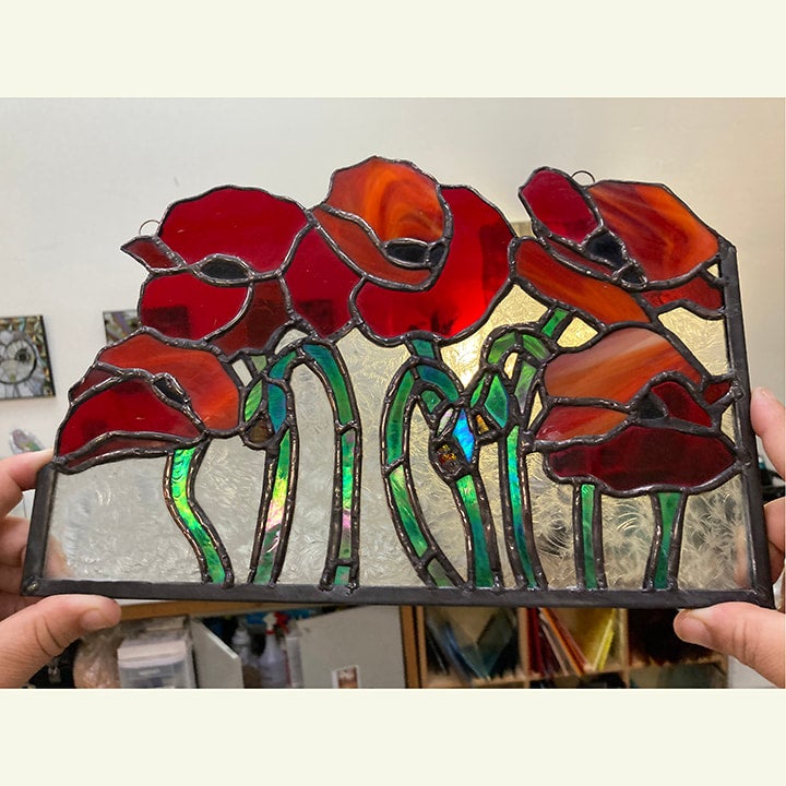 how to draw your own stained glass pattern